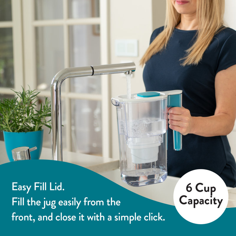 Aqua Optima Perfect Pour 6 Cup Water Filter Pitcher By Aqua Optima ...