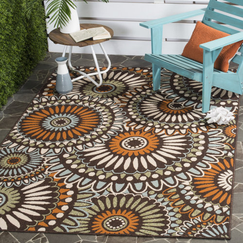 5' x 8' Brown & Tan Outdoor Rugs You'll Love | Wayfair