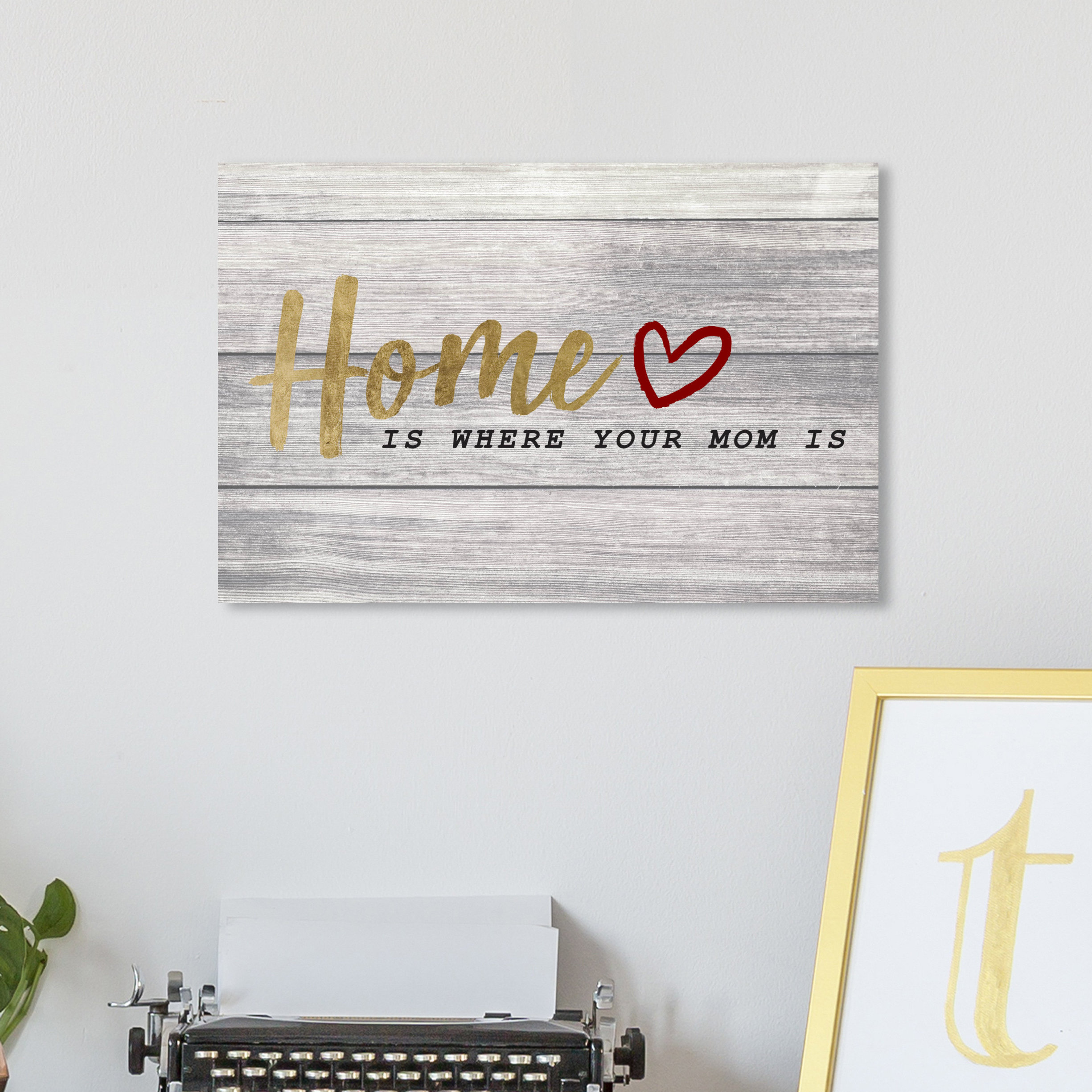 House of Hampton Mom Is Home - Textual Art Print on Canvas - Wayfair Canada