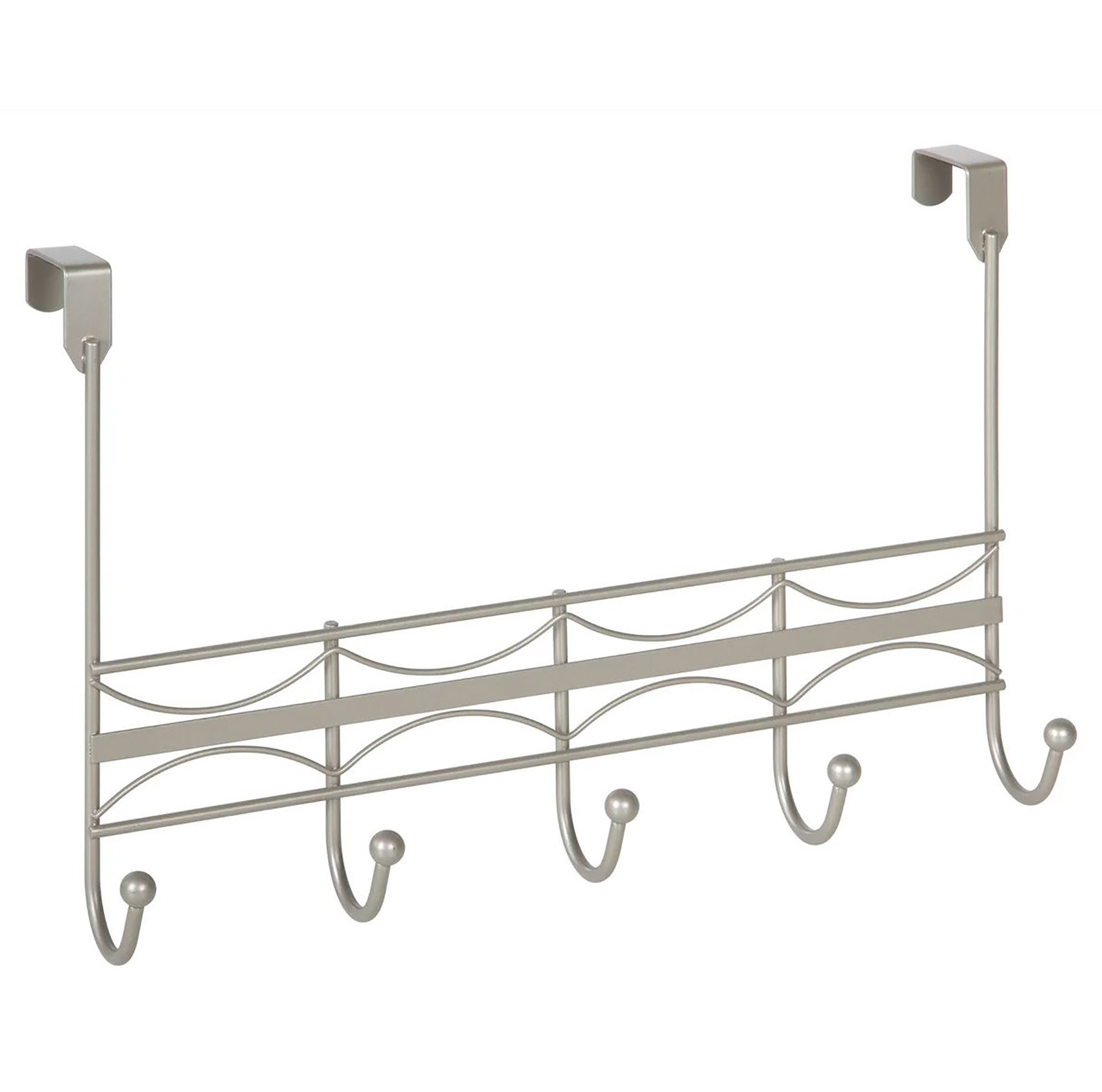 Rebrilliant Heavy Duty Over The Door Hanger Hanging Rack 5 Hooks ...