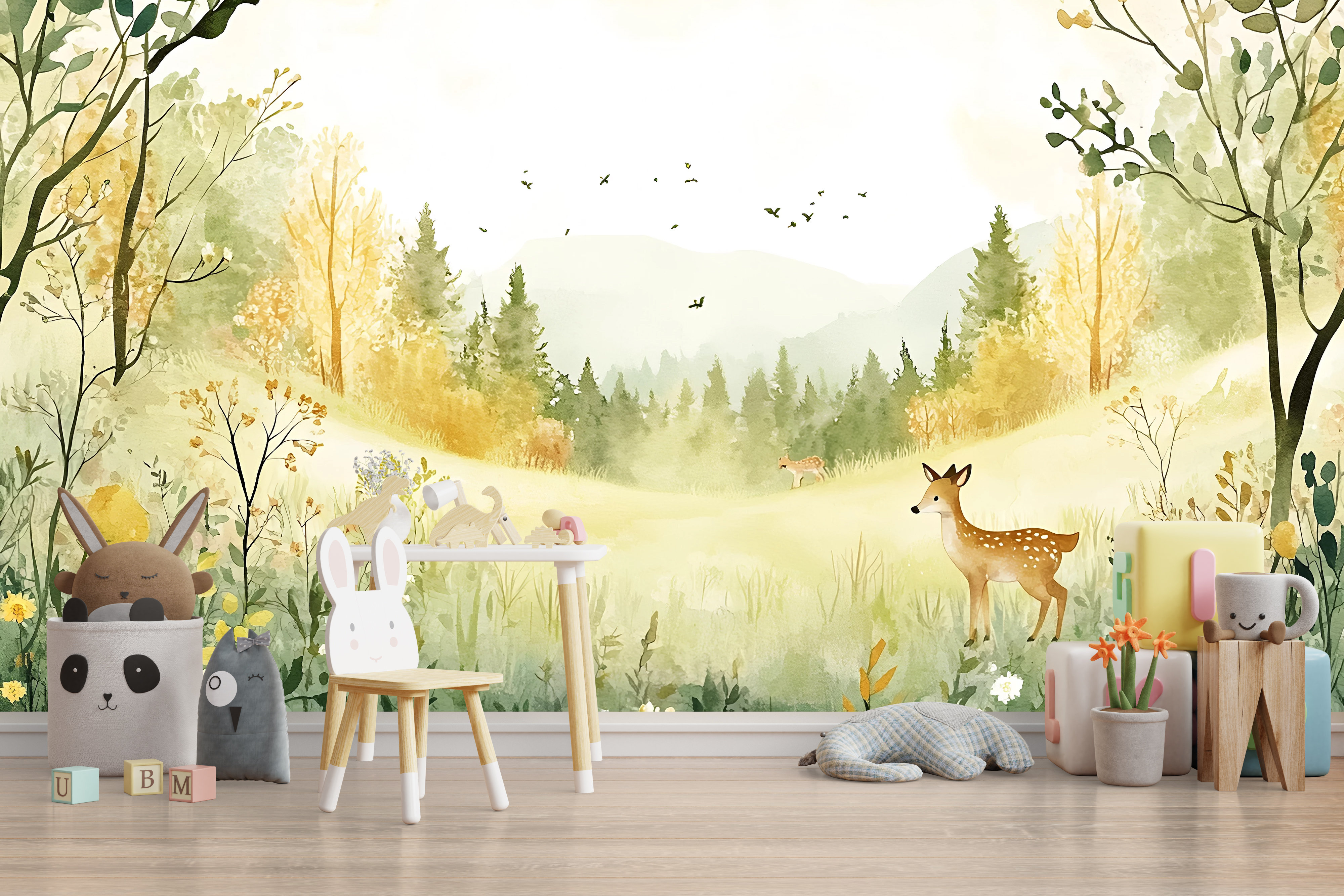 deer wall murals