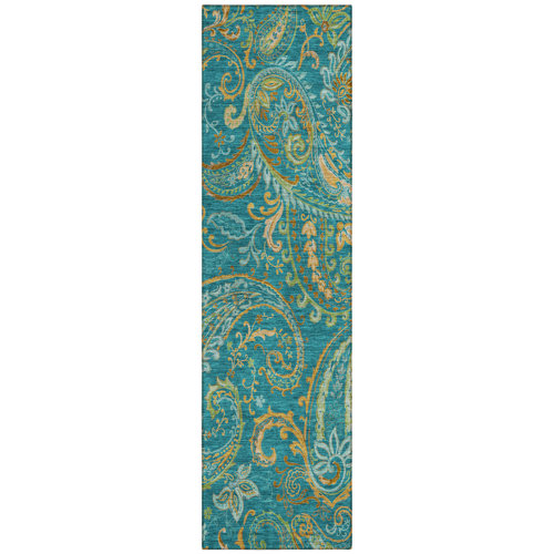 Teal Outdoor Rugs You'll Love | Wayfair