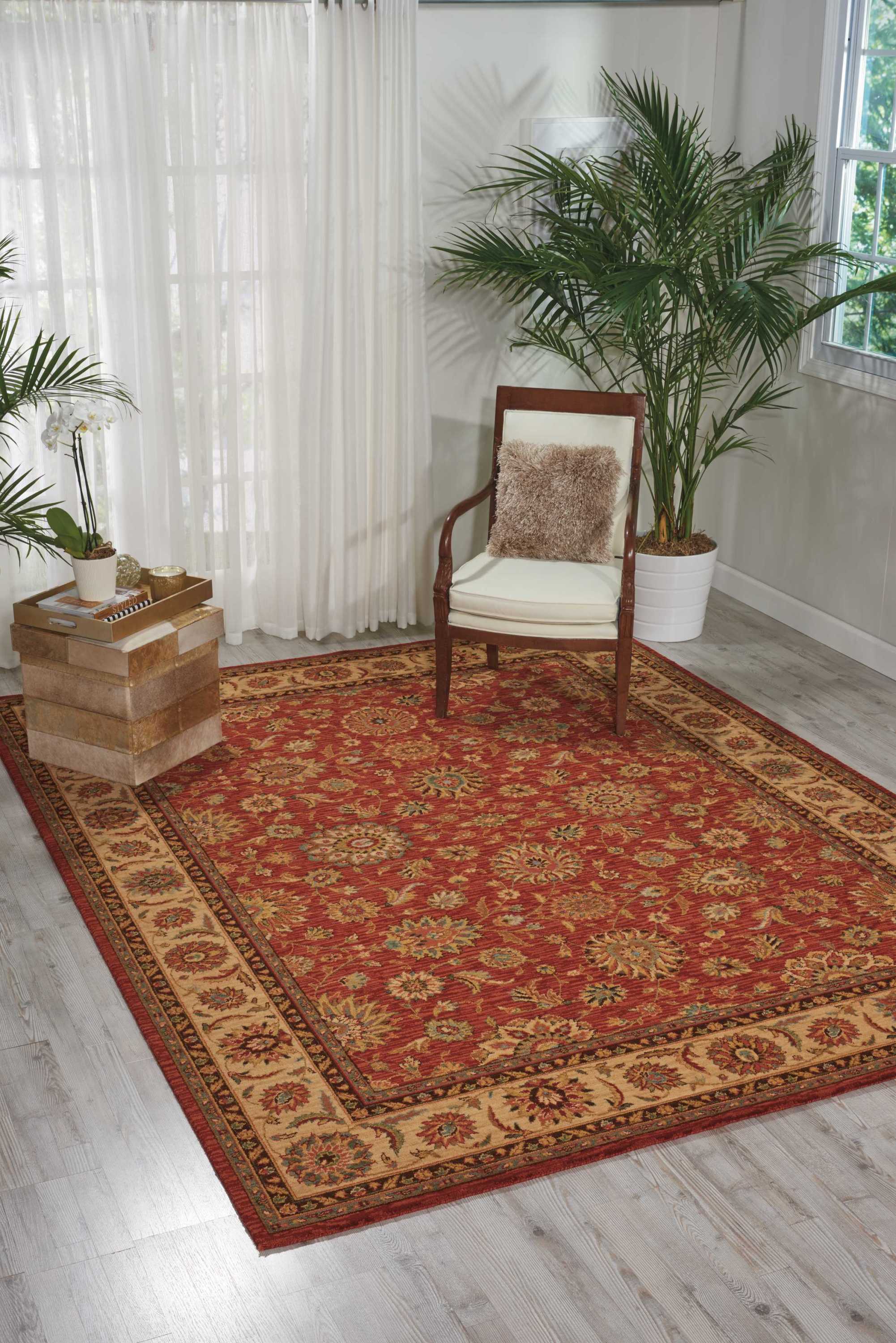 Canora Grey Gehlbach Oriental Machine Woven Wool Area Rug in Brown ...