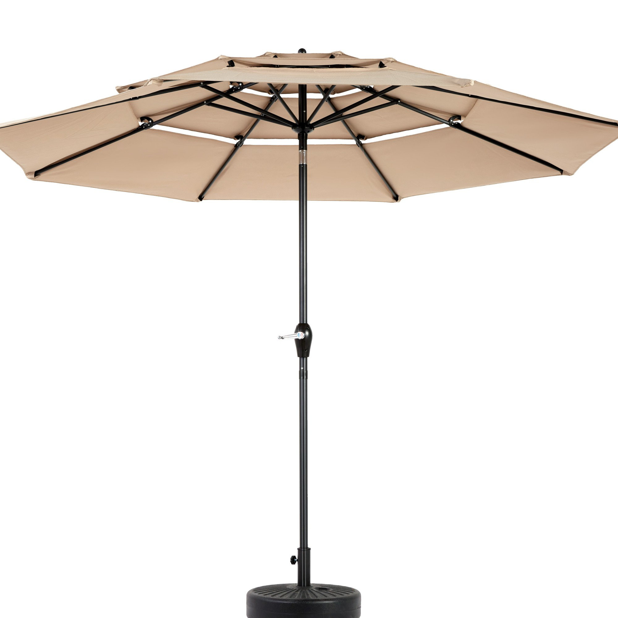 Arlmont & Co. Outdoor Garden 3 Tier Metal Patio Umbrella - Wayfair Canada