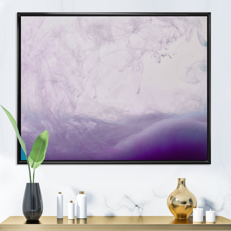 Wrought Studio™ Abstract Violet Swirls Paint - Modern Canvas Wall Decor ...