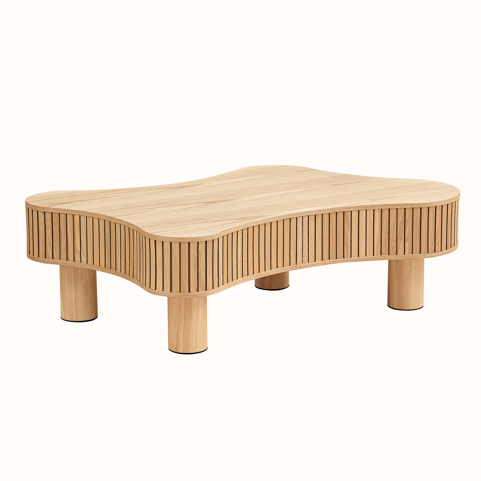 smashgroup Wooden Handcraft Drum Coffee Table Irregular Shaped Coffee ...
