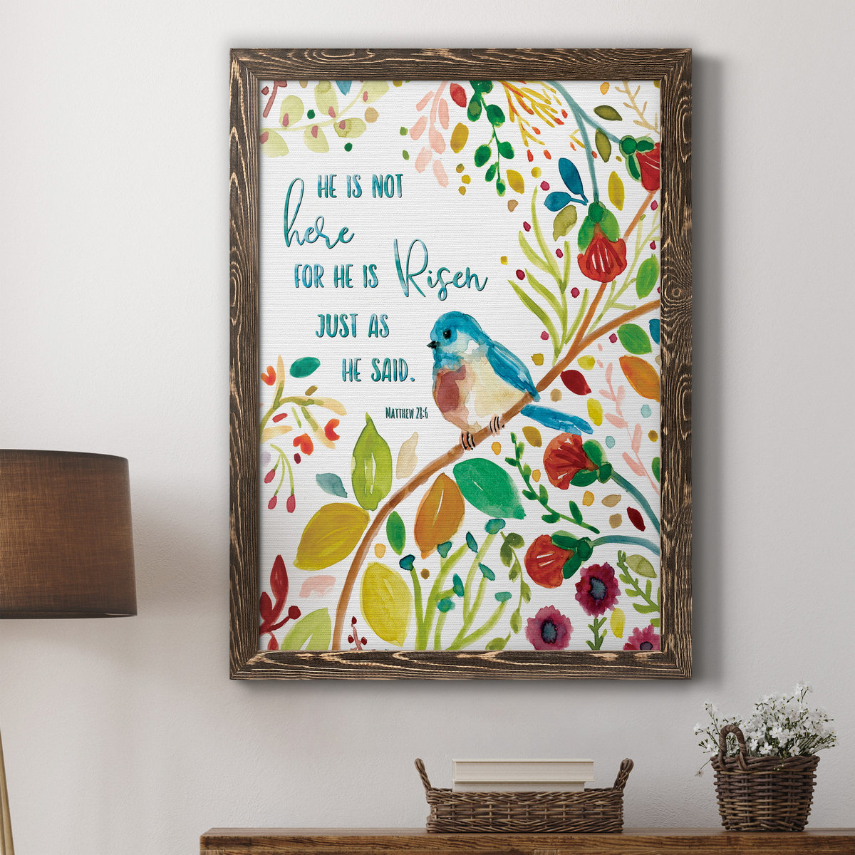 Wexford Home He Is Risen - Picture Frame Painting on Canvas | Wayfair