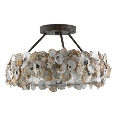 Currey & Company Oyster Shell Shell Wall Mirror | Perigold