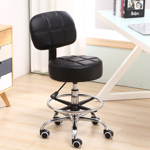 Ivy Bronx Adjustable Height Ergonomic Backed Lab Stool Saddle Stool ...