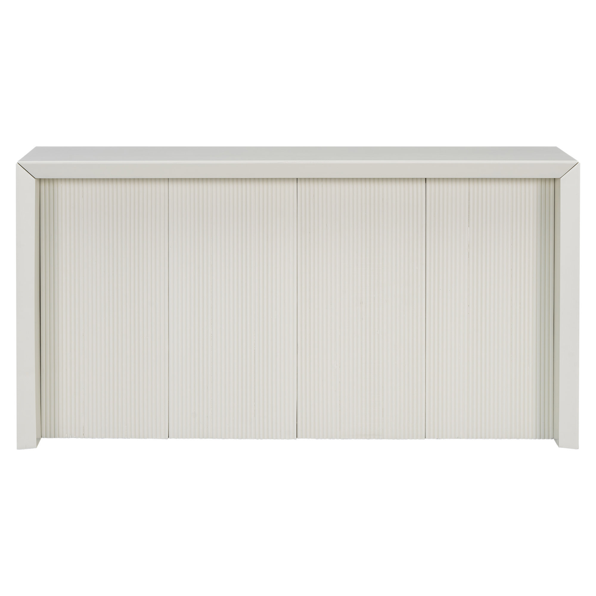 Latitude Run® Acacia Wood Veneer Simple Entryway Table with Wavy Design ...