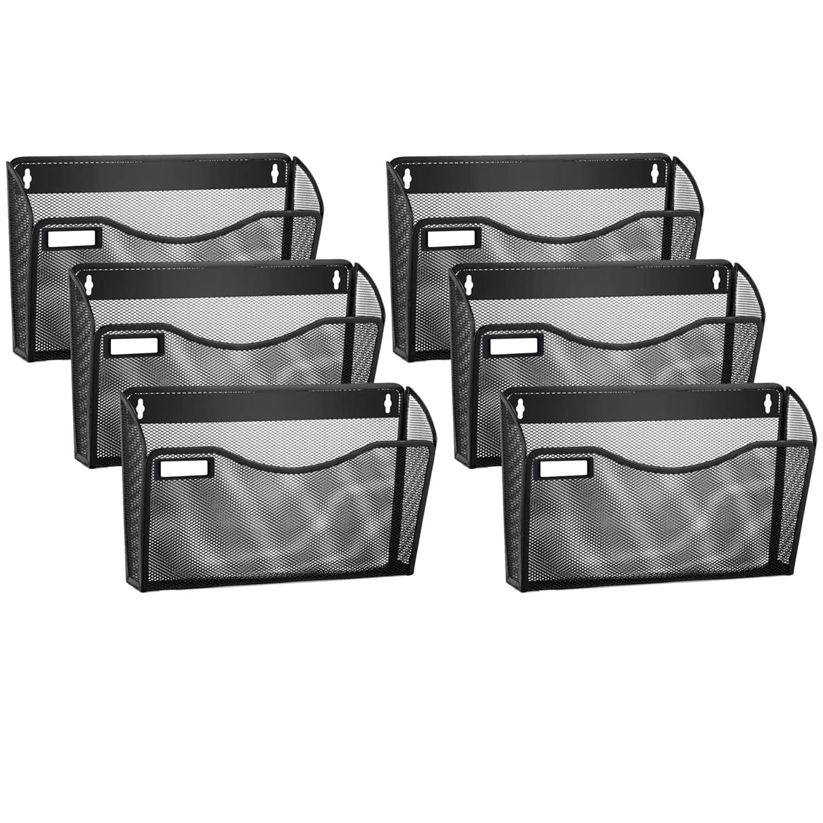 Latitude Run® 6 Pack Mesh Wall Mounted File Holder Metal Wall File ...