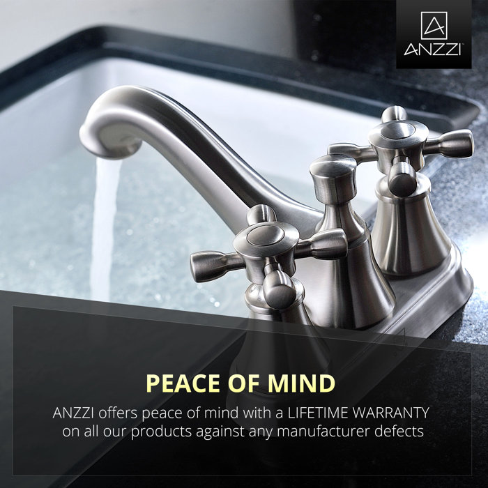ANZZI Major Centerset 2-handle Bathroom Faucet with Drain Assembly ...