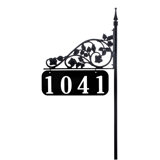 Address America Rose Design Double-Sided Reflective Yard Address Sign ...