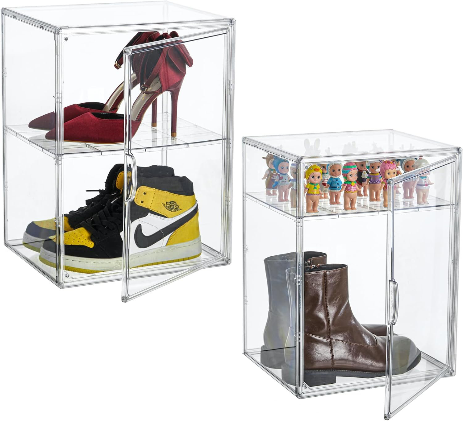 Rebrilliant Xxxl Clear Acrylic Shoe Display Boxes 2-pack | Wayfair