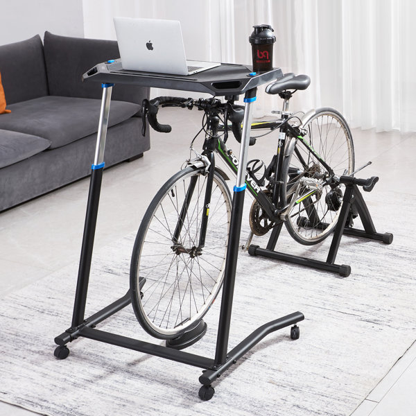 Wrought Studio™ Mobile Cycling Desk Foldable Bike Trainer Fitness Desk ...