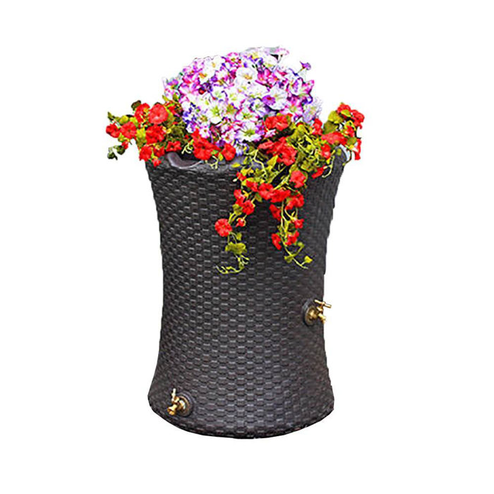 Good Ideas Impressions 50 Gallons Gal. Plastic Drainable Dual Overflow ...