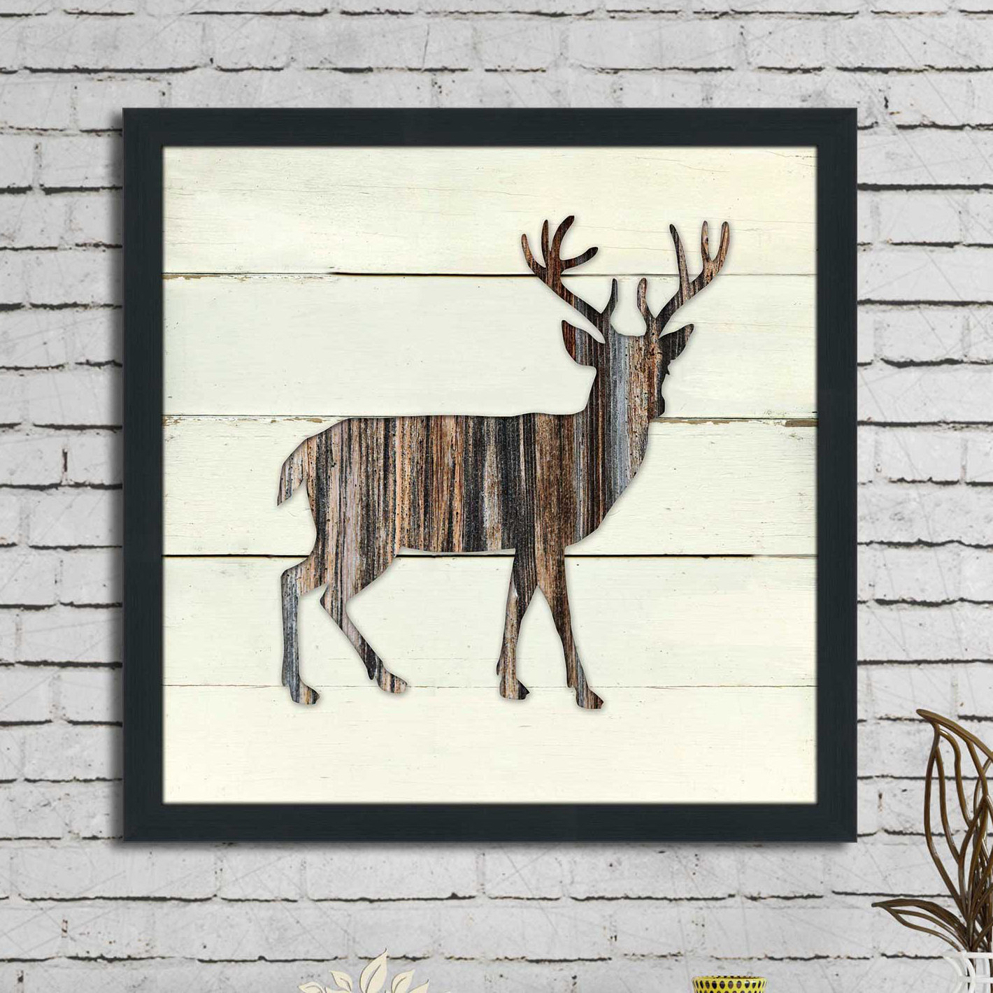 Millwood Pines Woodland Deer by Carol Robinson - Graphic Art Print ...