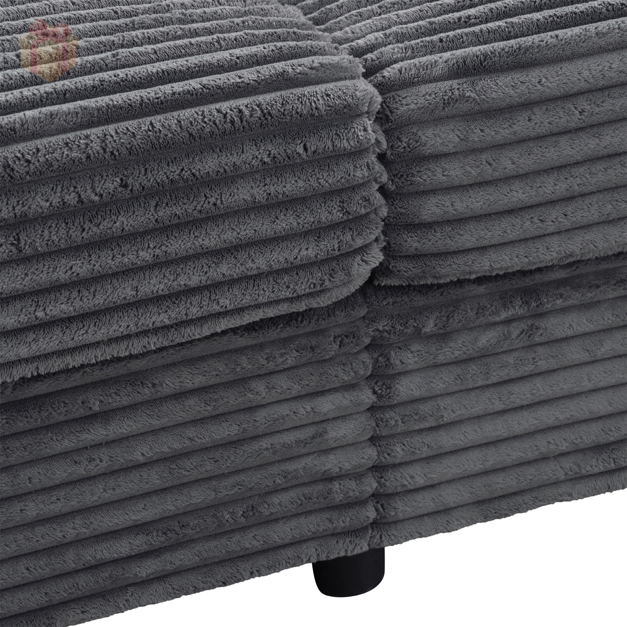 Mercer41 Versatile Double Chaise Lounge Sofa with USB Charging, Cup ...