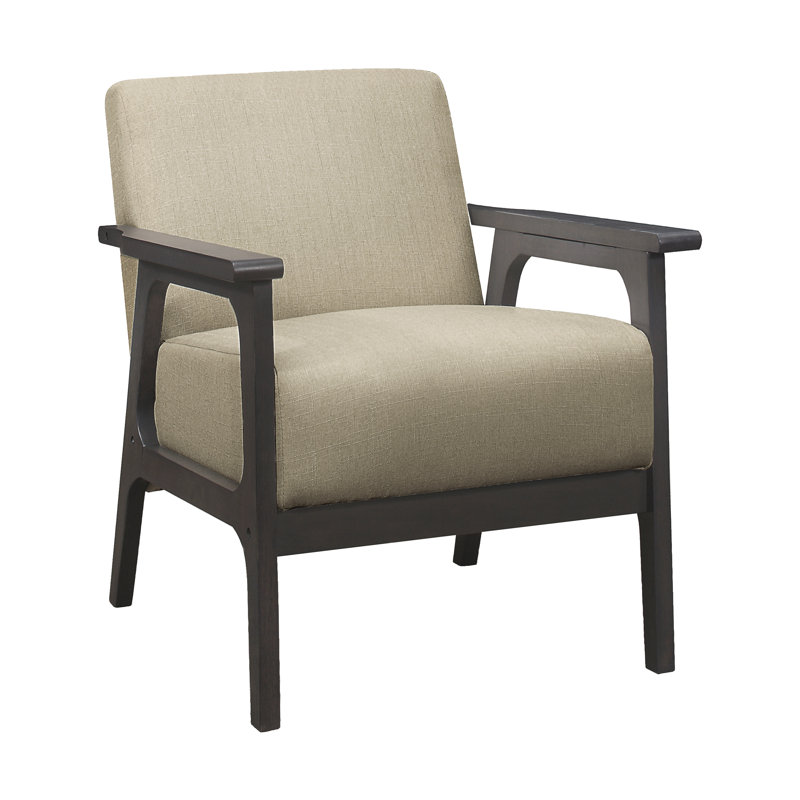 Corrigan Studio Fabric Upholstered Accent Chair 1Pc Solid Rubberwood ...