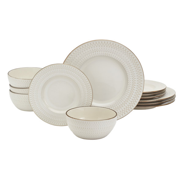 Tabletops Gallery Embossed Dinnerware Tabletops Gallery 12PC Set ...