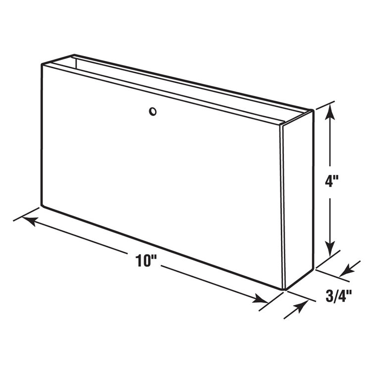 Prime-Line Pilaster Shoe, Fits 10-Inch Wide Pilasters, Stainless Steel ...