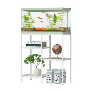 17 Stories 20 Gallon Metal Aquarium Stand With 3-Tier Adjustable ...
