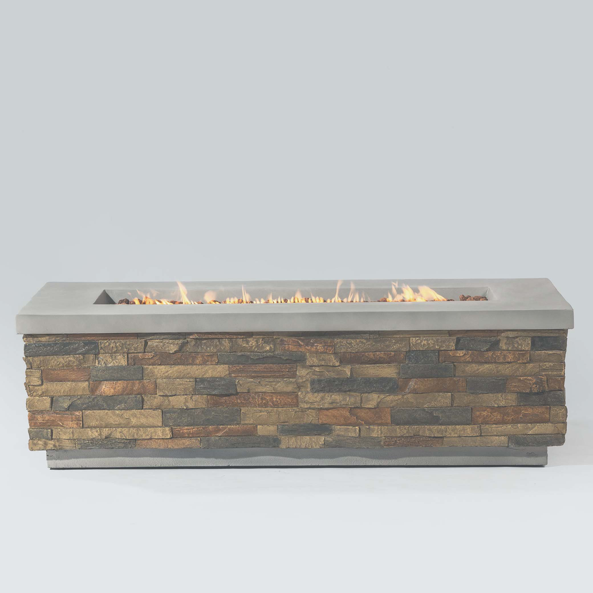 Loon Peak® Concrete Large Fire Pit Table with Lid | Wayfair