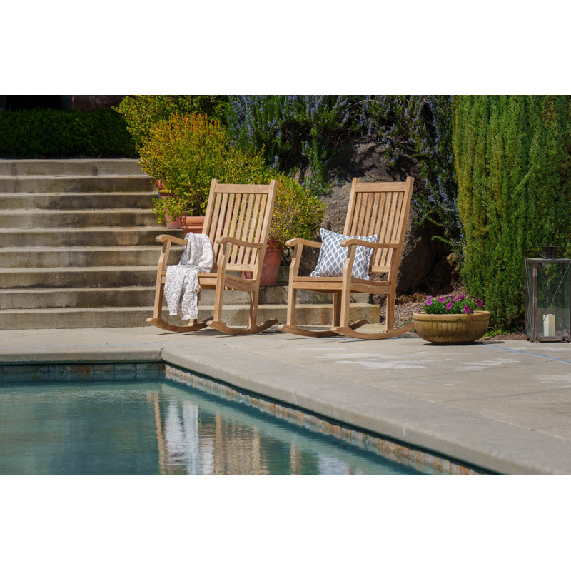Tortuga Outdoor Jakarta Teak Rocking Chair & Reviews | Wayfair