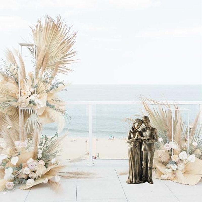 Charlton Home® Husband & Wife Praying Couple Statue Sculpture - Wedding ...