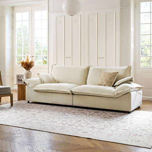 Latitude Run® Silvia 102" Oversized Cloud Modern Storage Sofa With ...