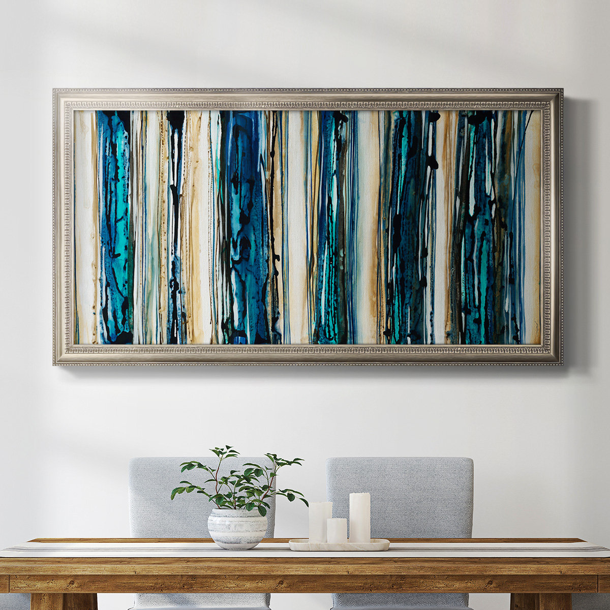 Ivy Bronx Blue Streaks Blue Streaks - Print - Wayfair Canada