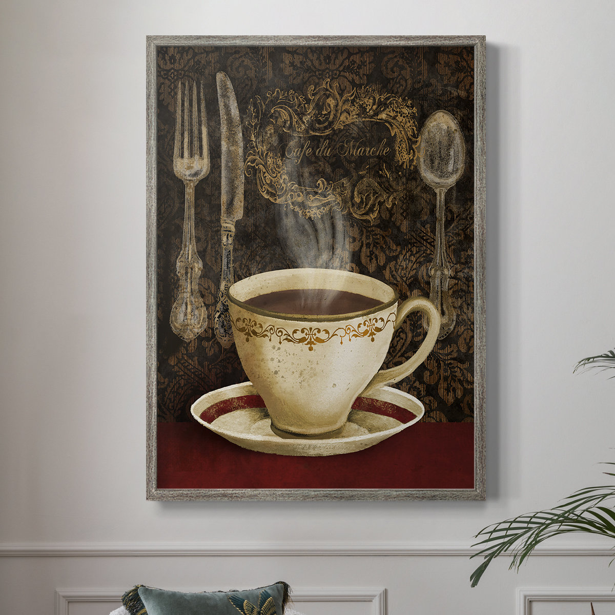 Red Barrel Studio® Café Du Marche Framed Print - Solid Wood | Wayfair