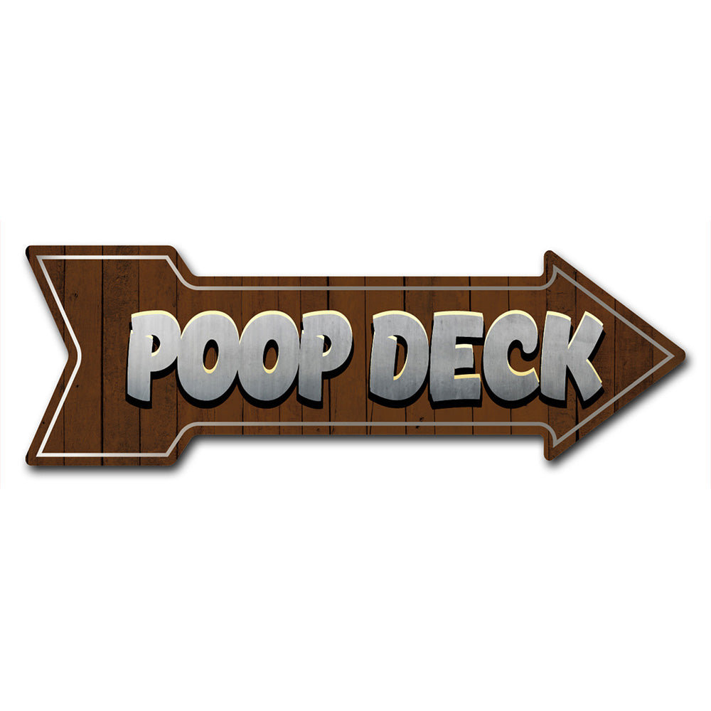 SignMission Poop Deck Arrow Sign | Wayfair