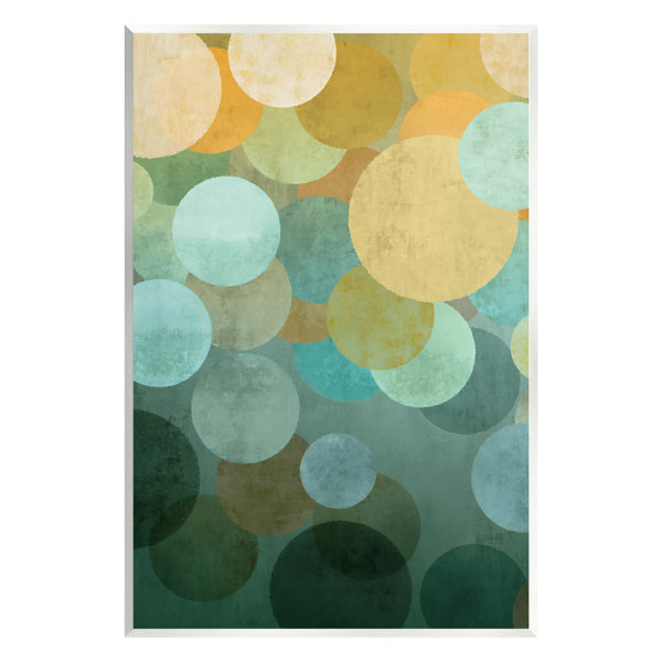Stupell Industries " Green Ombre Circles Pattern " by Brent Nelson ...