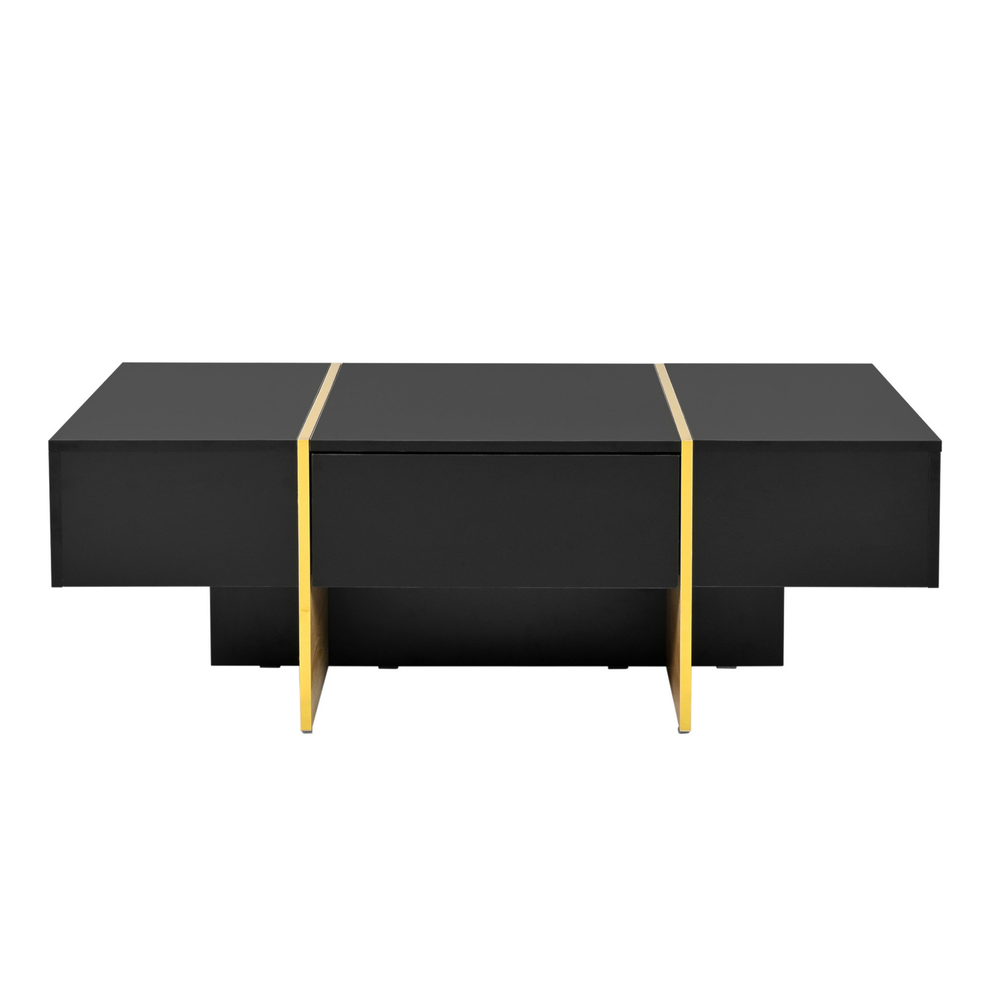 Ivy Bronx 47.2'' X 31.4''Minimalist High Gloss Coffee Table With 2 ...