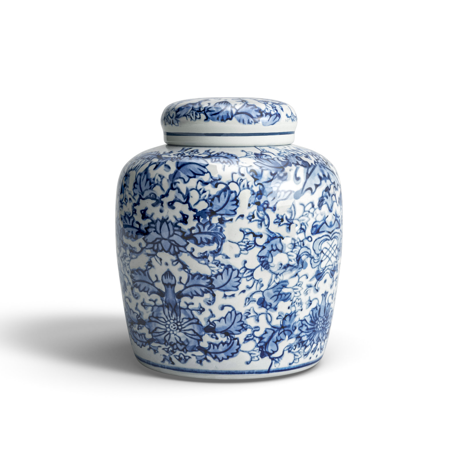 Birch Lane™ Chadwicks Blue/White Ceramic Jar & Reviews | Wayfair