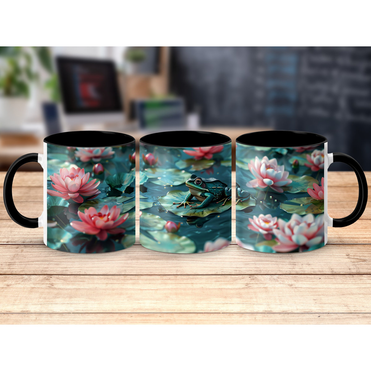 East Urban Home Set of 2 Realistic Animal Design 11oz Accent Mugs ...