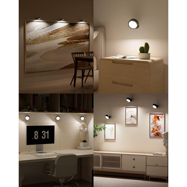 EZVALO 2 Packs Led Wall Mounted Light Wireless With Remote | Wayfair