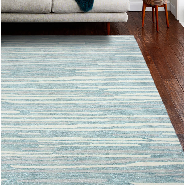 Dovecove Badgett Handmade Aqua Rug & Reviews | Wayfair