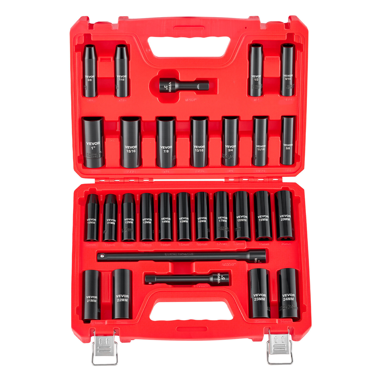 17 Stories 1/2 in Drive Impact Socket Set, 6 Point Deep Impact Sockets ...