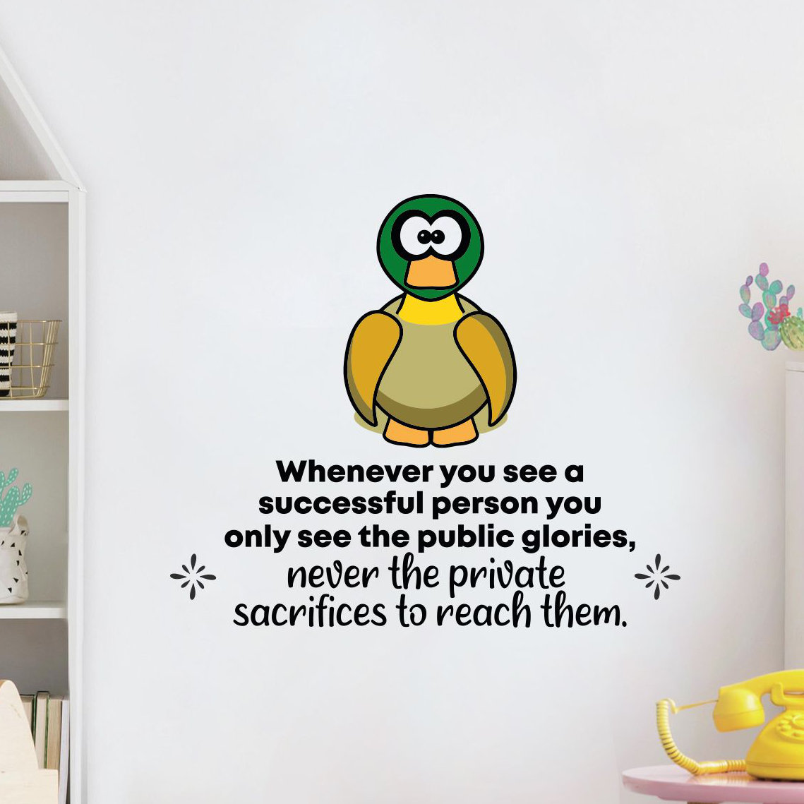 Zoomie Kids Private Sacrifices Duck Life Quote Cartoon Quotes Wall ...