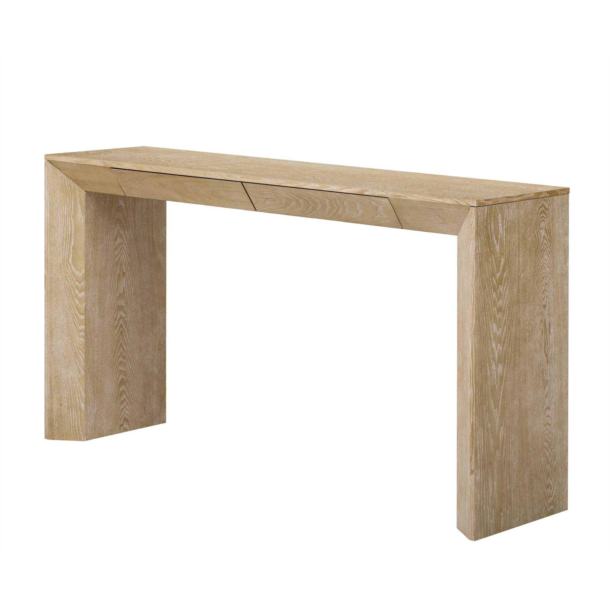 One Allium Way® Modern Farmhouse Console Table with 2 Hidden Drawers ...