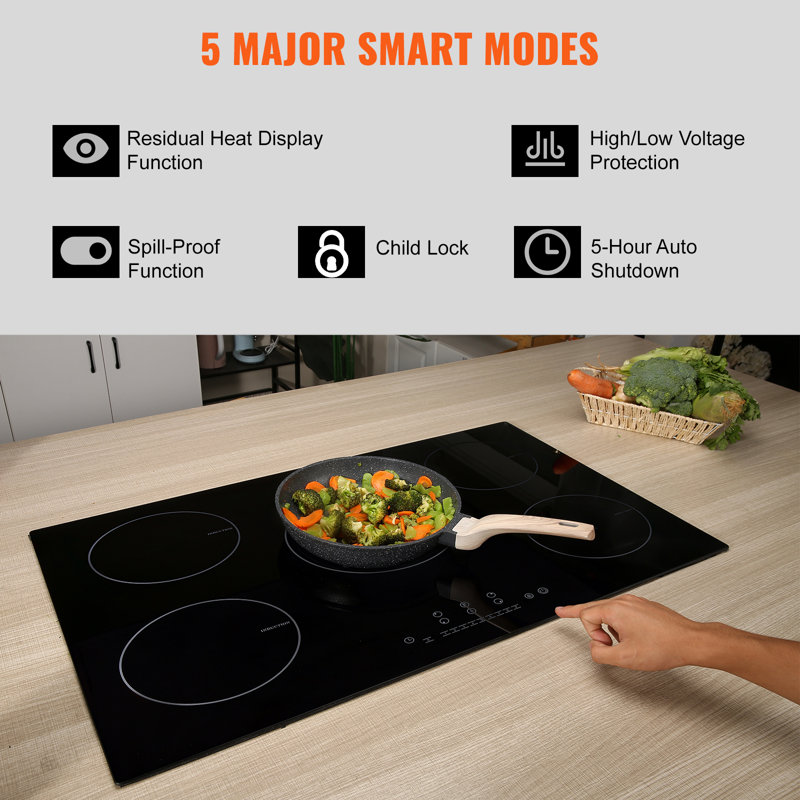 VEVOR 30" 5 Burner Induction Cooktop & Reviews | Wayfair