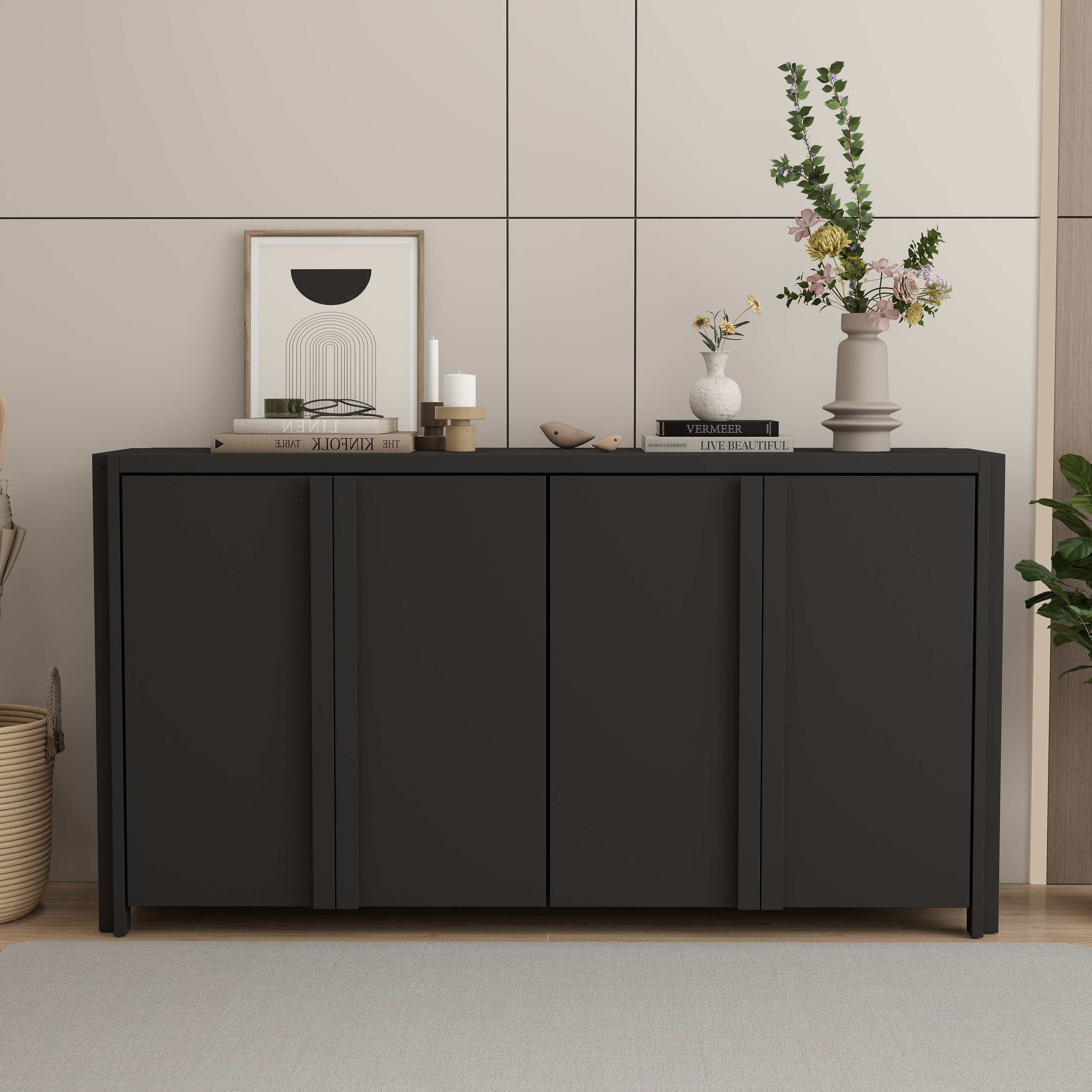 Ebern Designs Modern Design U-Shaped Storage Cabinet | Wayfair