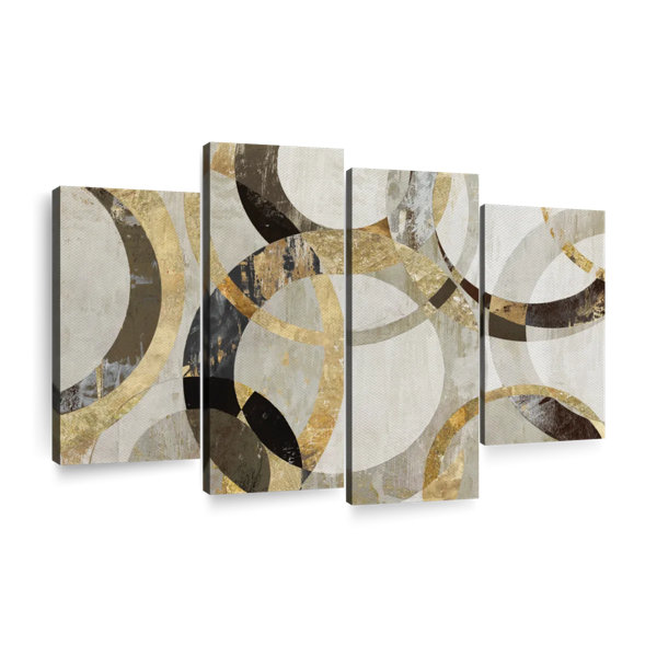 Wrought Studio™ Overlaps Wall Art Multi Piece Canvas Print On Canvas 4 ...