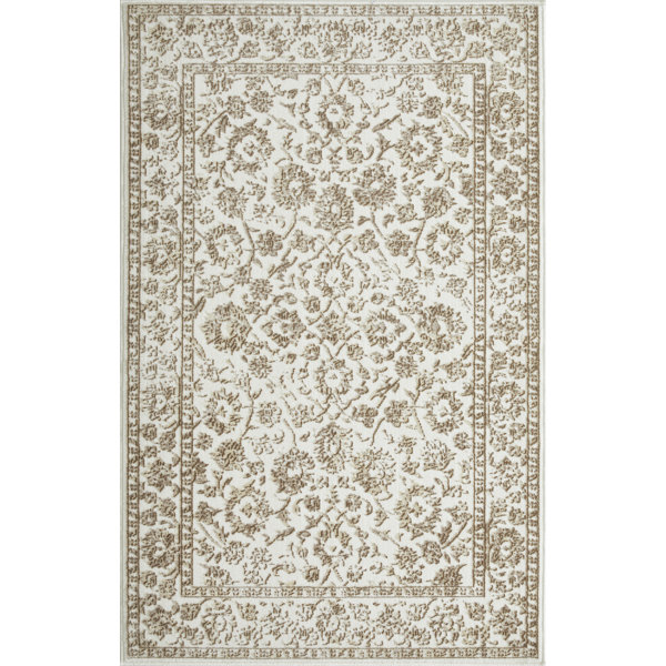 Floral & Plant Ivory & Cream Area Rugs You'll Love