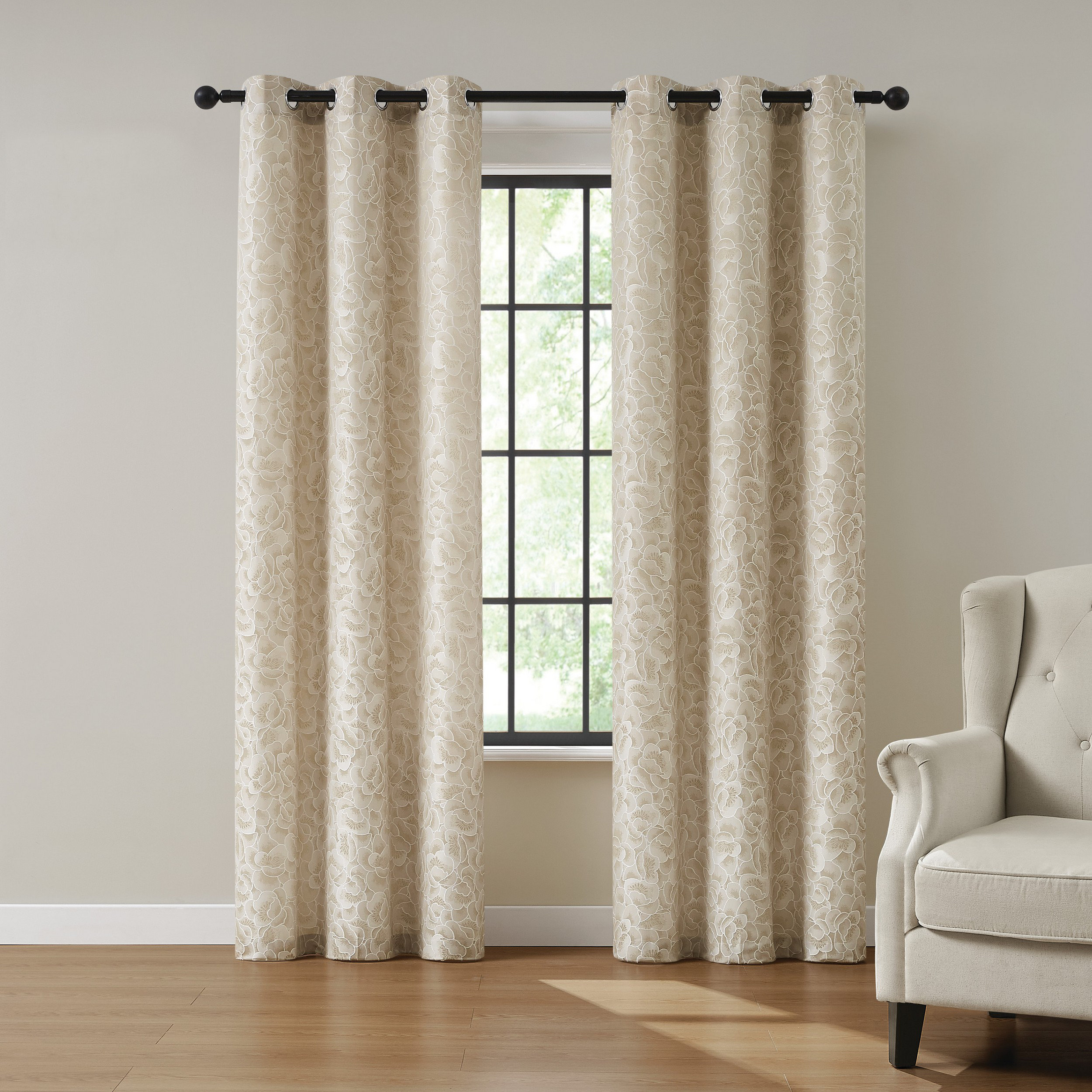 Latitude Run® Orandy Semi-Sheer Curtain Pair & Reviews | Wayfair