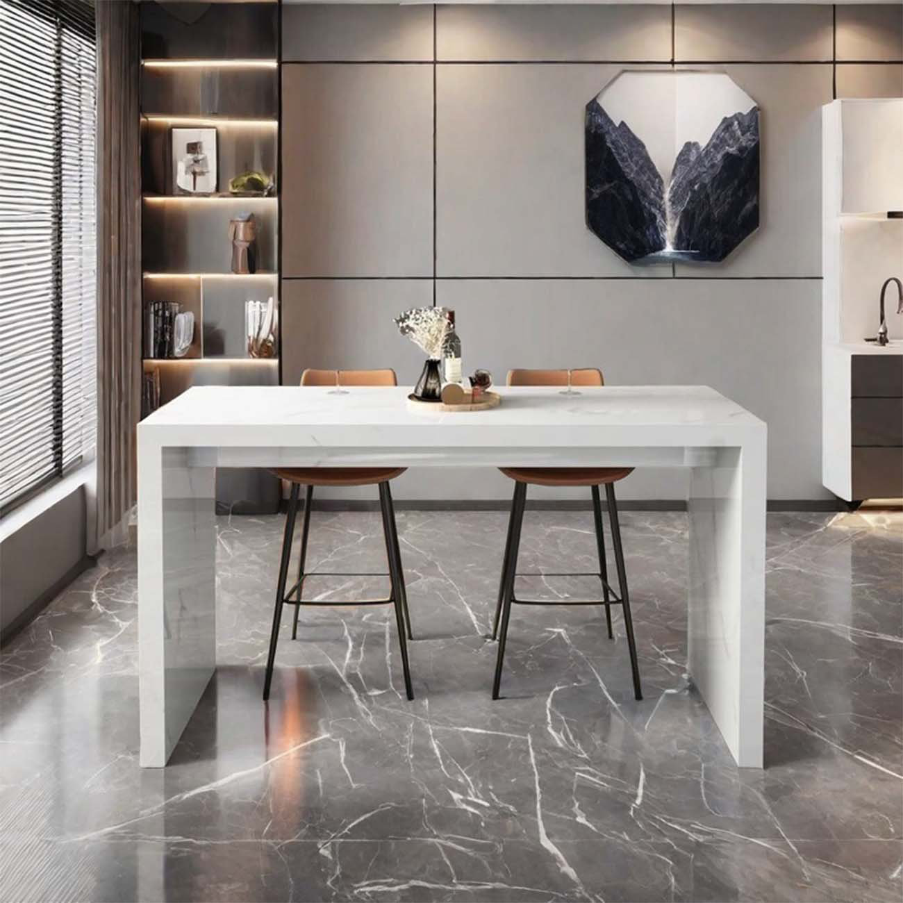 Hart Enjoy life Marble home kitchen island dining table | Wayfair