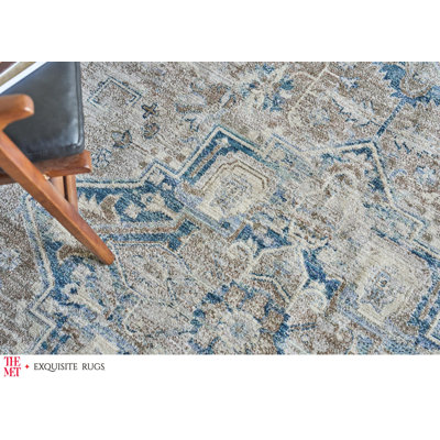 Exquisite Rugs The Met x Exquisite Rugs Vintage Looms Rust/Navy Area ...