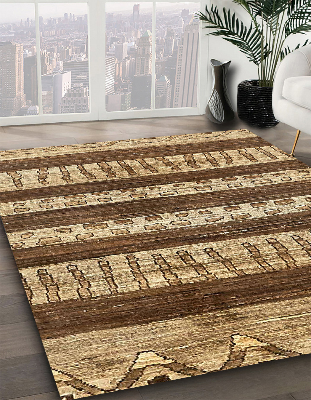 Dakota Fields Haraway Abstract Brown/Beige Area Rug - Wayfair Canada